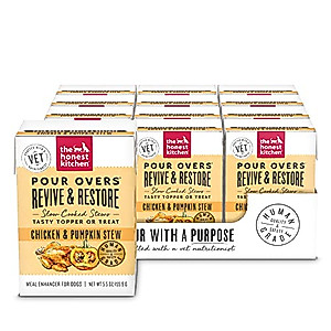 The Honest Kitchen Functional Pour Overs™: Revive & Restore - Chicken & Pumpkin Stew Dog Food Topper, 5.5 oz x12