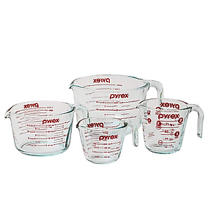 Essential Pyrex Measuring Cups Set - 4 Sizes Included