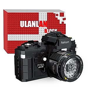 NC Uvini Building Blocks Camera, DIY STEM Toys, Building Construction Brick Set Best Gift for Adult, Teens, Collectible Model Digital Camera to Build 627pcs