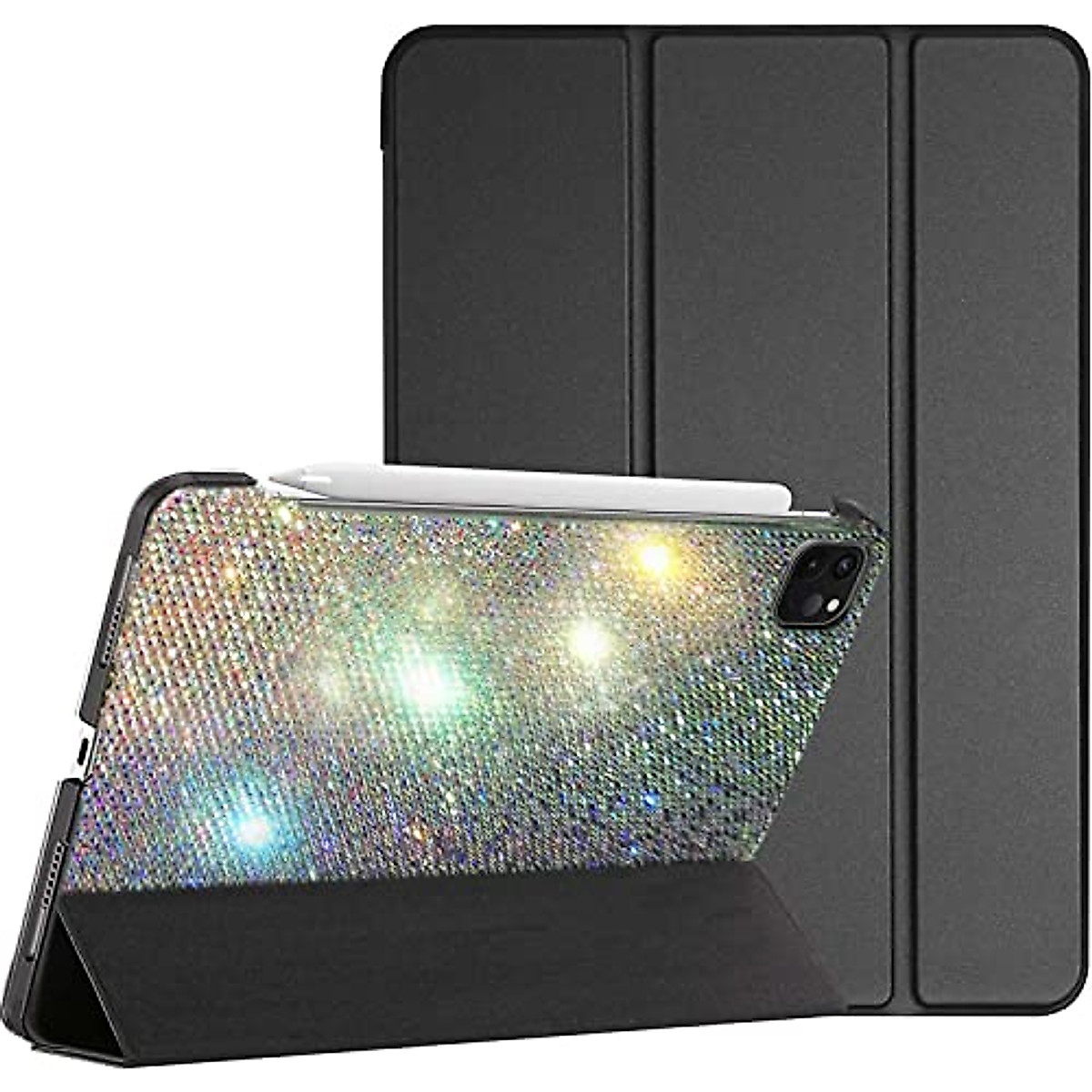 Teazgopx Bling Rhinestone iPad Pro 12.9 Case 6th / 5th / 4th / 3rd Generation 2022/2021 / 2020/2018 - Over 5000 High Quality Hand Glued Diamond,Glitter Sparkle Fashion Luxury Shiny Crystal Hard Shell