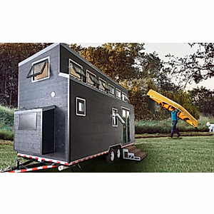 Generic Aluminum Tiny Movable Prefabricated Insulated House with 1 Bathroom, 1-3 bedrooms & 1 Kitchen- Tiny loft House, Mini Caravan,Travel Camper Trailer for Family, Customized