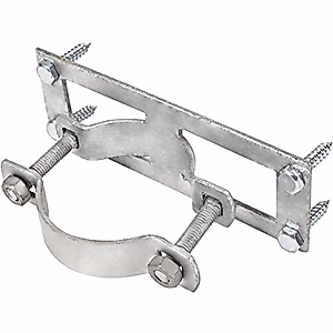 Steel 2 Wood Fence Bracket(24-Pack)，Chain Link Wood Adapter，Wood Fence for Steel Post Panel Attachment Adapter Bracket