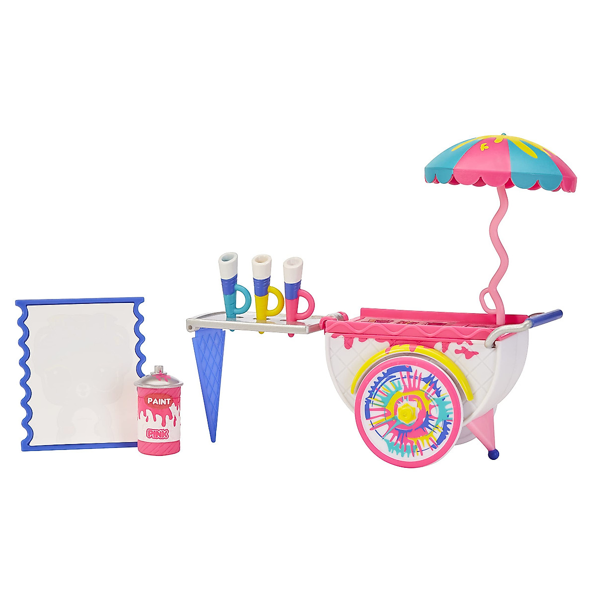L.O.L. Surprise! OMG House of Surprises Art Cart Playset with Splatters Collectible Doll and 8 Surprises, Dollhouse Accessories, Holiday Toy, Great Gift for Kids Ages 4 5 6+ Years Old & Collectors