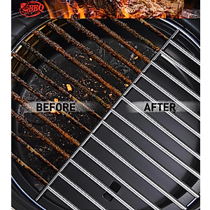 TNTOR Grill Brush with Scraper, 18" Adjustable Handle with Bottle Opener BBQ Grill Brush for Outdoor Grill/Smoker/Gas and Charcoal Grill Cleaning