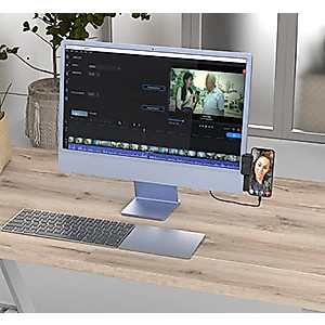 rudo Laptop Portable Side Mount Clip for iPhone, MacBook,Tablet, Laptops & Smartphones. Instant Dual or Triple Display for Your Laptop Computer. Increase Productivity and Efficiency