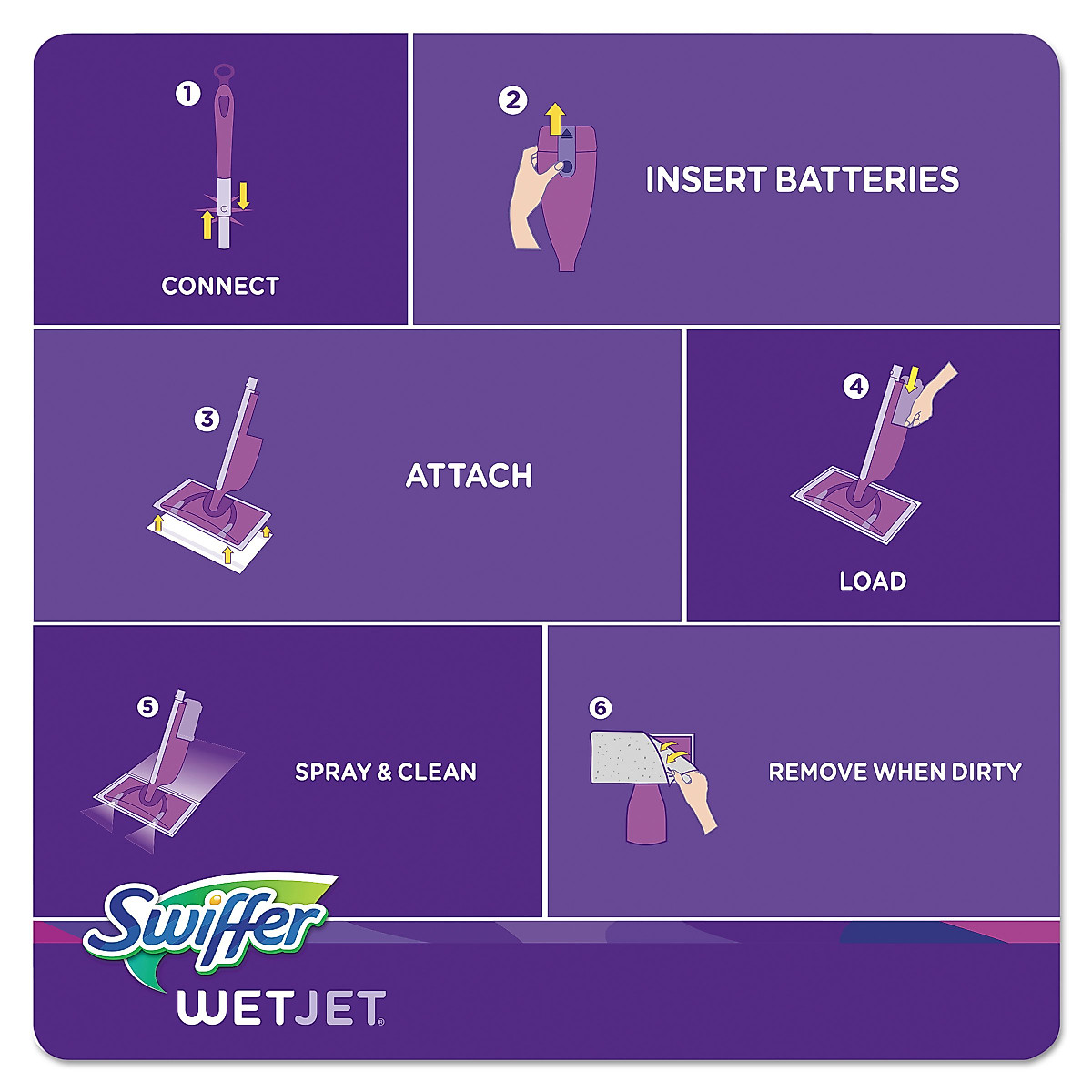 Swiffer Wetjet System Refill Cloths, 11.3" X 5.4", White, 24/box