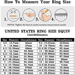 TIGRADE 3mm Women Titanium Engagement Ring Cubic Zirconia Eternity Wedding Band Size 3 to 13.5(Silver, 7)