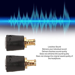 A2DC to 0.78mm 2 Pin Adapter, Lossless Sound, Professional Male to Female Headphone Connector for Audio Technica CKS1100 E40 E70 LS200 LS300 LS400 CKR90 CKR100 LS50 (Black)