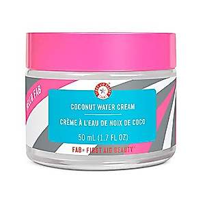 First Aid Beauty Hello FAB Coconut Water Cream – Lightweight, Oil-Free Face Moisturizer – 1.7 oz.