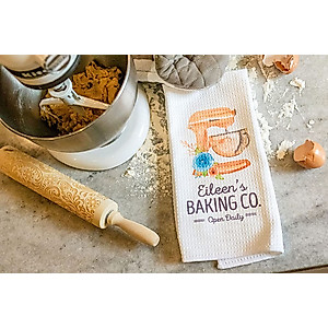 Personalized Baking Co. Kitchen Towel | Custom Waffle Weave Dish Towel | Personalized Kitchen Towel | Housewarming Gift | Wedding Gift | Housewarming Gift | Mixer Kitchen Towel | Baking Towel