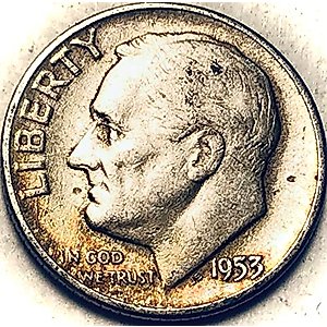 1953 P Roosevelt Silver Dime Seller Very Fine