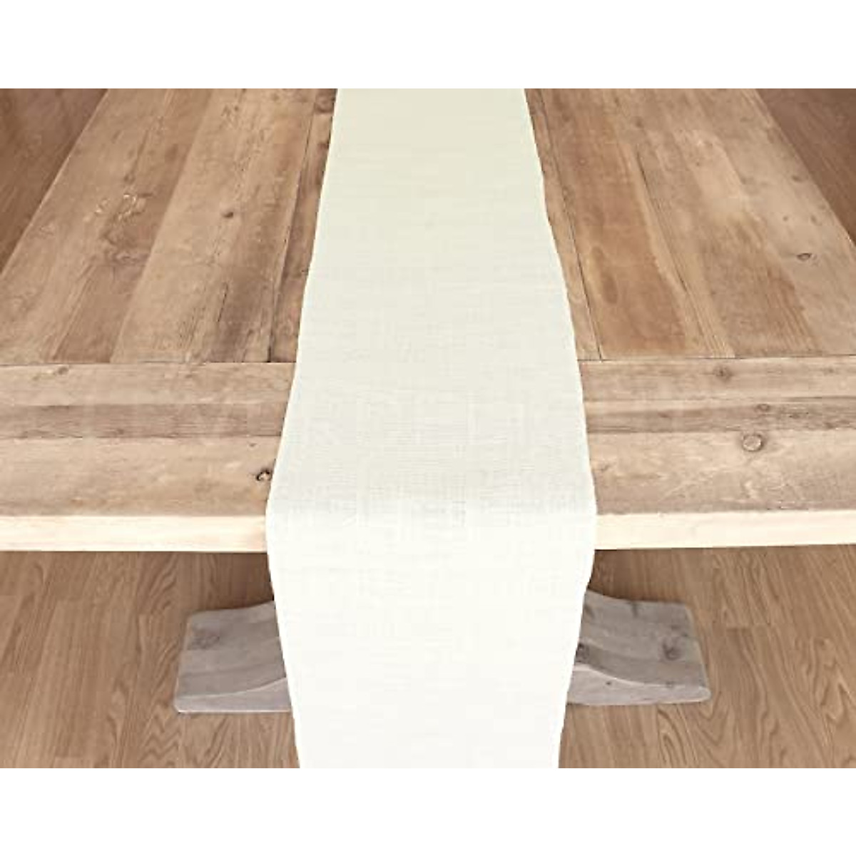 CleverDelights 12" Ivory Burlap Roll - Finished Edges - 5 Yards - Jute Burlap Fabric