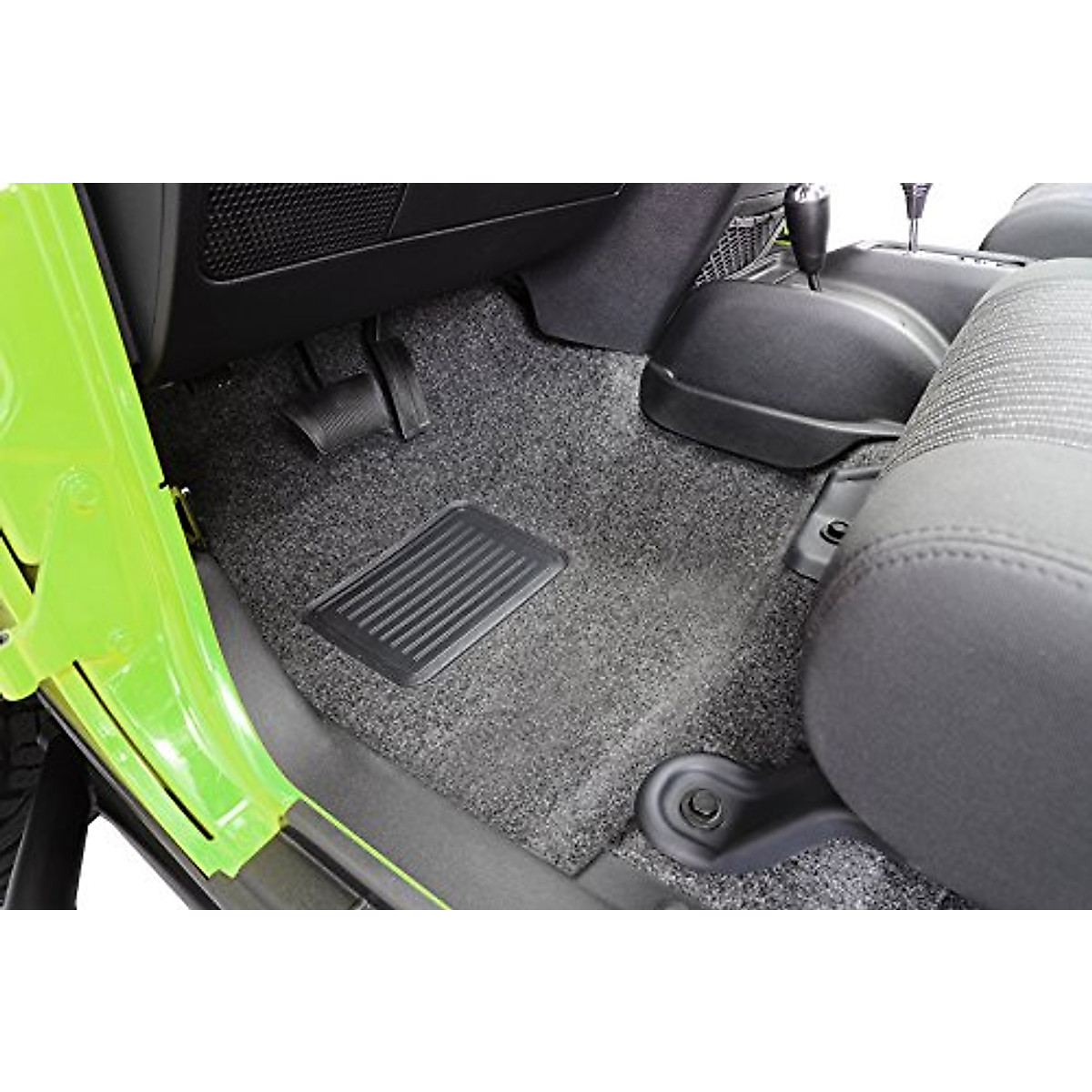 Bedrug - Jeep Liners | 2007 - 2018 Jeep Wrangler JK UNLTD 4 Door, Front Floor Liners (Includes Heat Shields) | Grey - 4 pc. | BRJK07F4