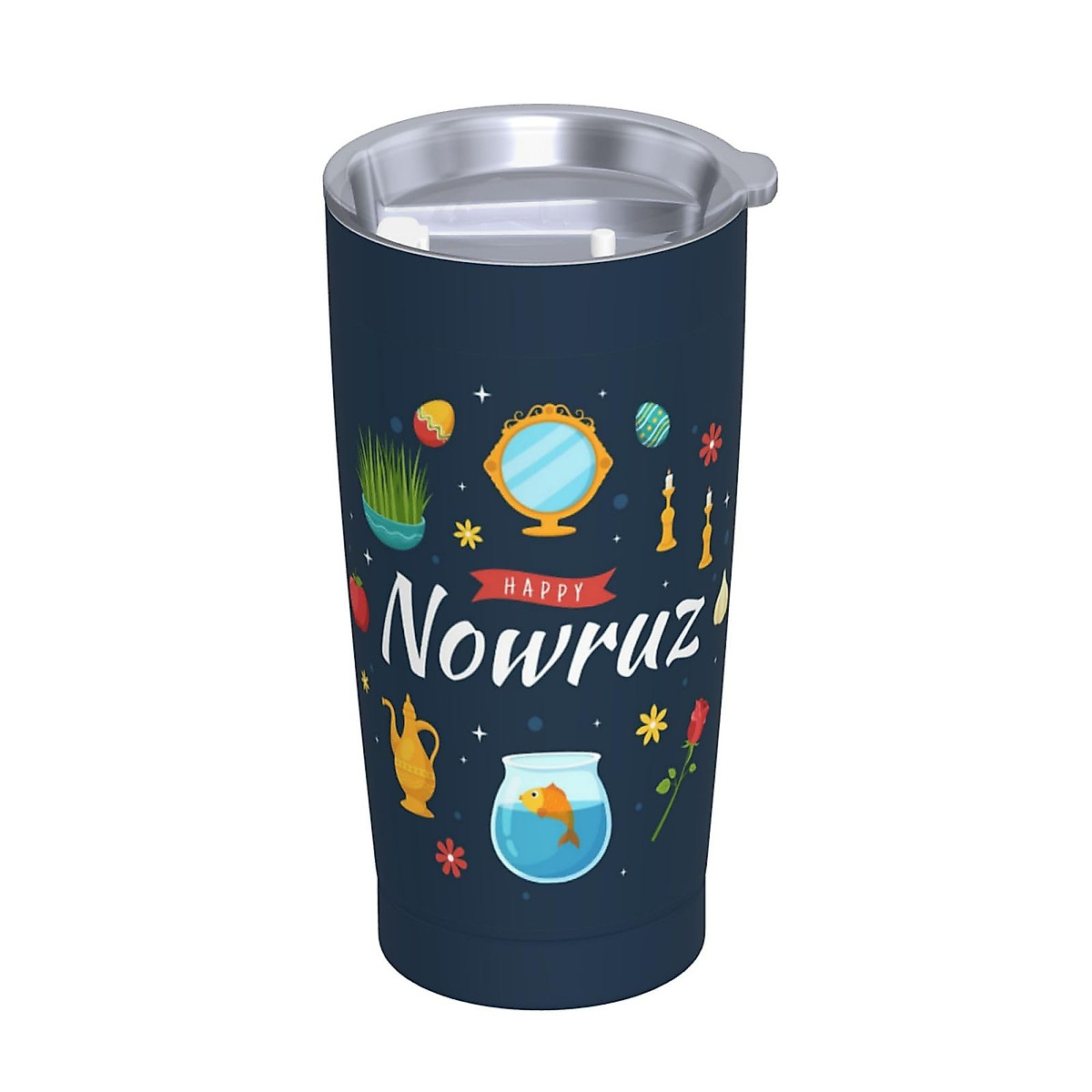 Uniwneds Happy Nowruz Mugs Stainless Steel Tumbler With Lid And Straw 20 Oz Insulated Travel Coffee Mugs Cap Bottle Gifts For Women Men