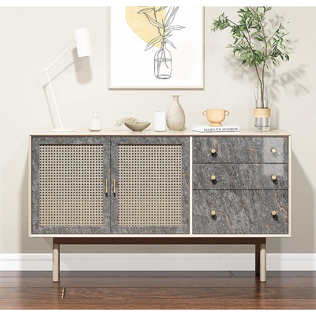 Livelynine 197 X 36 Inch Wide Dark Grey Marble Contact Paper Waterproof Peel and Stick Countertops Marble Paper Kitchen Countertop Vinyl Wrap Marble Countertop Peel and Stick Table Top Dresser Cover