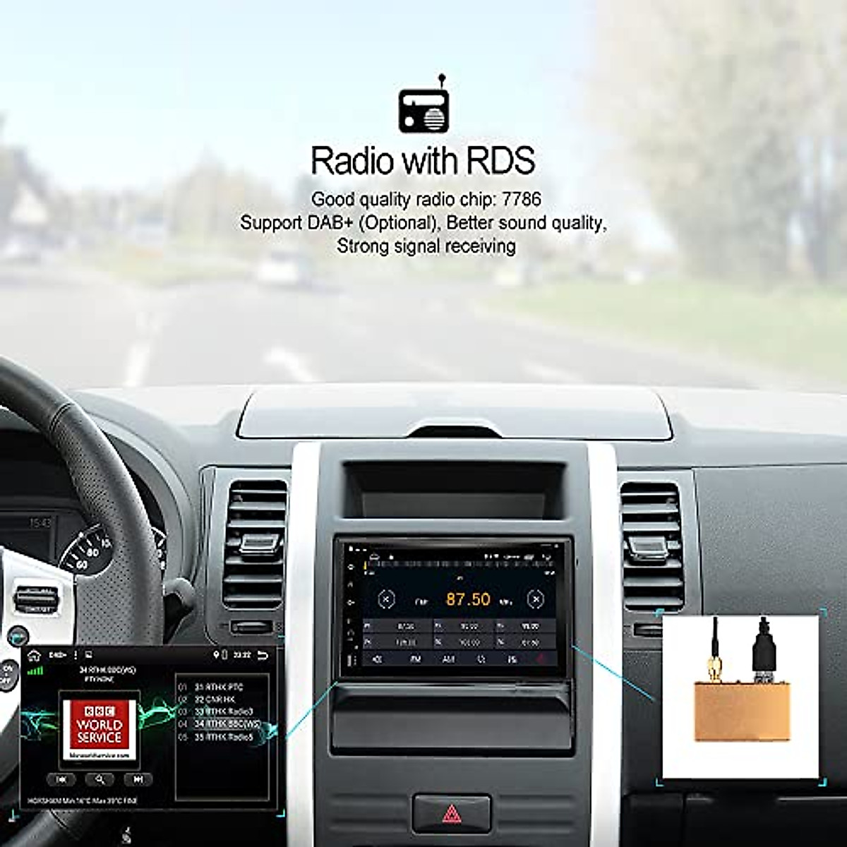 Double-Din-Car-Stereo-with-CD/DVD-Player,6.2 Inch Car Radio with Bluetooth Navigation Touch Screen Mirror Link EZoneTronics 6.2 inch Capacitive Touch Screen ezone-2062