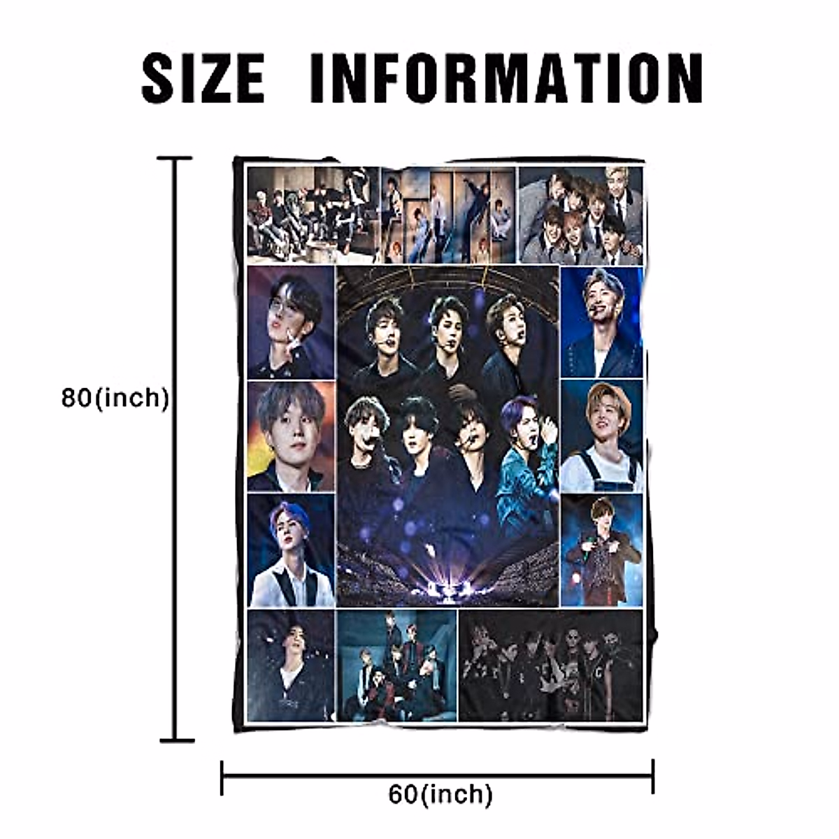 The Idol Singer Blanket Flannel Fleece Blanket Soft Novelty Fashion Singers Blanket Bed Throws Blanket for Sofa Bed Bedroom Air Conditioning Blanket Decoration 60X80 Inch