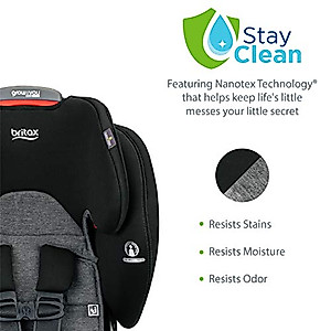 Britax Grow with You ClickTight Harness-2-Booster Car Seat, StayClean Grey - Stain, Moisture & Odor Resistant Fabric