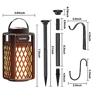 blonbar Led Flame Speaker, Outdoor Bluetooth Speaker with Torch Atmosphere,10W Outdoor Portable Stereo Speaker with HD Audio for Patio/Porch/Home Decor, Gifts for Men Women Couples Dads Moms