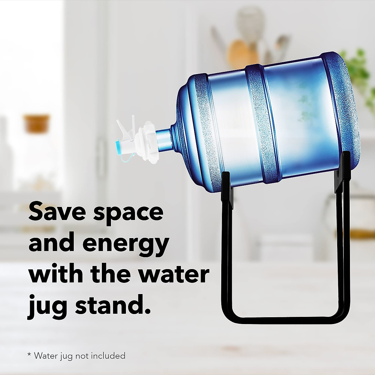 [4 PC Set] 2PC Water Container Stand & 2PC 55MM Water Valves - Extra Tall Water Gallon Dispenser - Water Dispenser for 5 Gallon Bottle & 3 Gallon Water Bottle - 3 Gallon Water Jug Stand