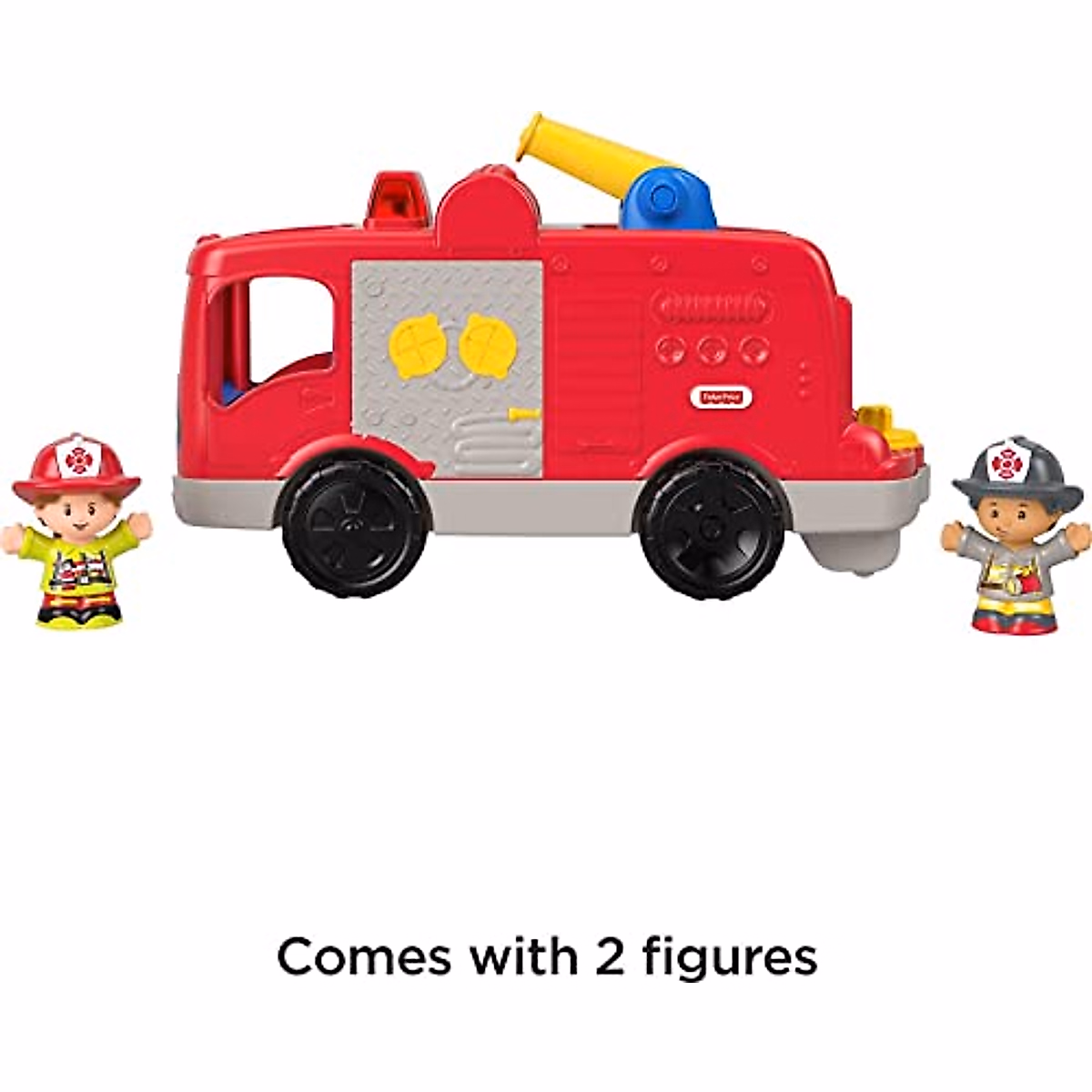 Fisher-Price Little People Musical Toddler Toy Helping Others Fire Truck With Lights Sounds & 2 Figures For Ages 1+ Years