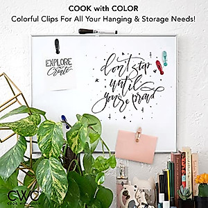 Cook with Color 10 Pc Chip Bag Clips with Magnet, Food Clips, Chip Clips, Bag Clips for Food Storage with Air Tight Seal Grip for Bread Bags, Snack Bags and Food Bags - (Pink)