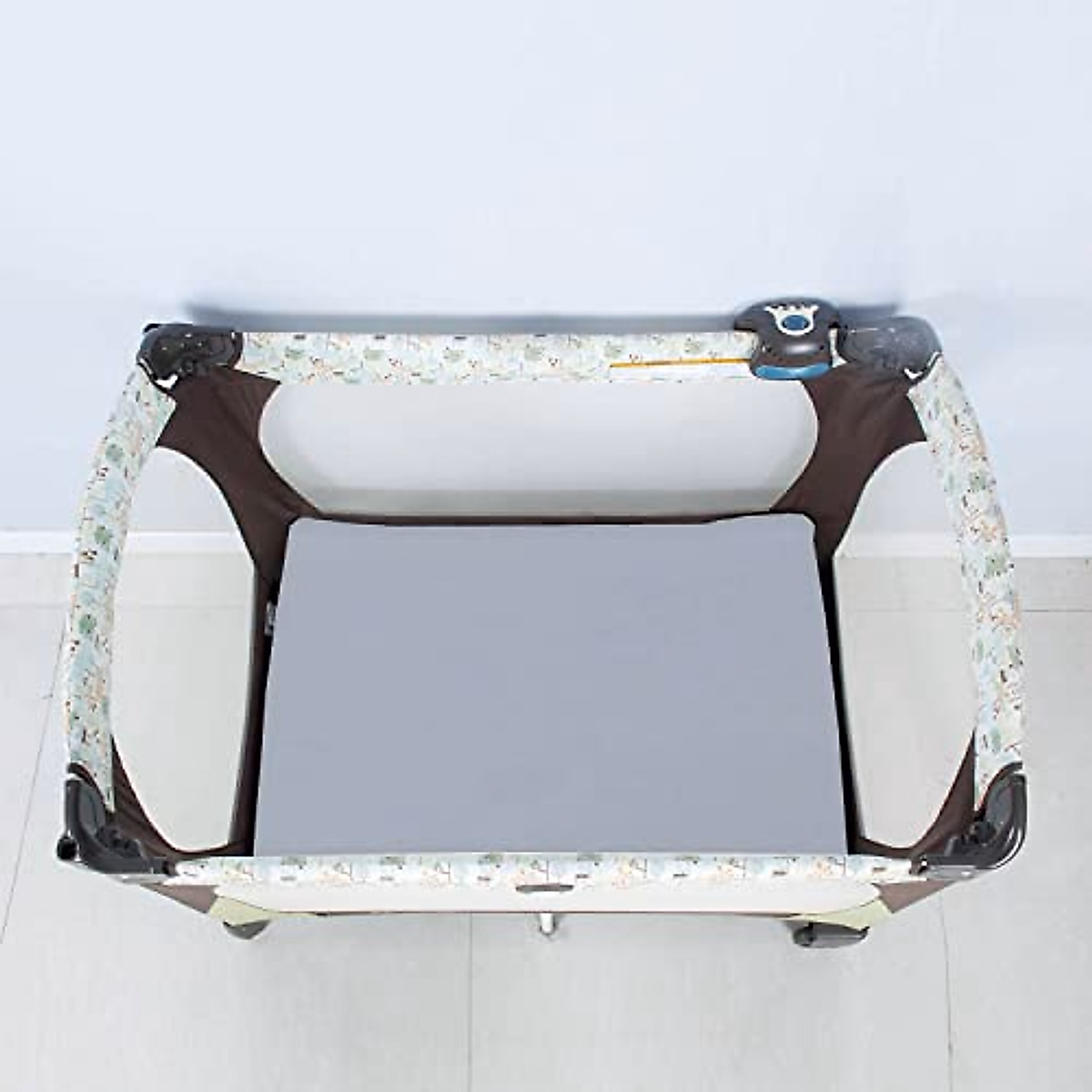 Pack n Play Sheet Fitted, 2 Pack Portable Playard | Mini Crib Sheets, Ultra Soft Microfiber Pack N Play Sheets, Navy & Light Gray, Preshrunk