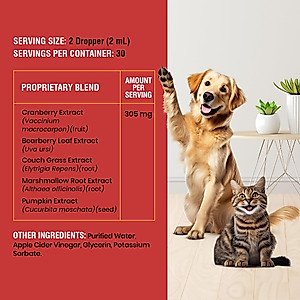 Urinary Tract Infection Treatment for Cats and Dogs - Cranberry UTI Supplement, Kidney and Bladder Support, 2 oz
