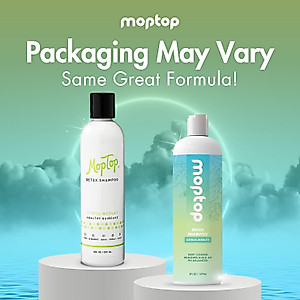 MopTop Detox Shampoo – Scalp Clarifying Shampoo for Build Up, Hard Water, Dirt & Oil, Sulfate & Paraben Free Hair Care for All Hair Types – Thin, Straight, Wavy, Curly & Coily (Citrus Medley, 8oz)