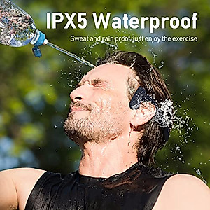 Mu6 Bone Conduction Headphones Replacement Open Ear Headphones Bluetooth with Microphone, Sweat Resistant Sports Headphones, 9+ Hours Playtime Headset for Music/Gaming/Running/Working