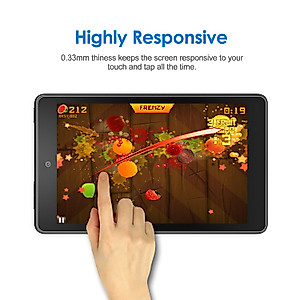 JETech Screen Protector for Amazon Fire HD 8 (2018, 2017 and 2016 Model), Tempered Glass Film