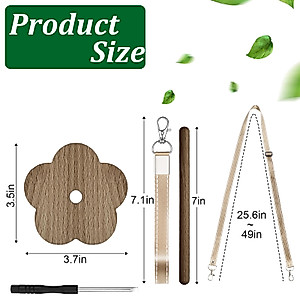 cobee Portable Wrist Yarn Holder for Crocheting,Wooden Crochet Yarn Ball Minder Stand with Adjustable Lanyard Crossbody,Yarn Spinner for Preventing Yarn Entanglement Gifts for Craft Lover Knitting