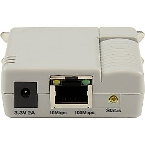 StarTech.com 1 Port 10/100 Mbps Ethernet Parallel Network Print Server - Print server - parallel