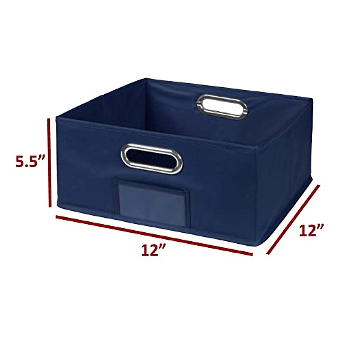 Niche Cubo Set of 6 Half-Size Foldable Fabric Storage Bins- Blue