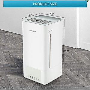 Wistopht Top Fill Humidifiers for Bedroom, 6L Ultrasonic Humidifiers for Large Room, Cool Mist Humidifier for Bedroom&Office, Quiet Anion Humidifier with Adjustable Mist Output,LED Touch Display