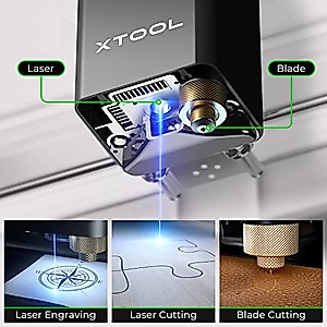xTool M1 10w Compact 3-in-1 Laser Engraver & Cutting Machine with Rotary & Material Box, Higher Accuracy & Smarter 16MP Auto-Focus, Create Christmas DIY Wood/Metal/Paper/Acrylic/Iron-on/Vinyl