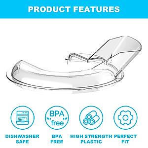 Stainless Steel Bowl for KitchenAid 4.5-5QT Tilt-Head Mixer with Pouring Shield, Mixing Bowl for Kitchenaid Stand Mixer, Metal Mixing Bowls Stainless Steel by Hozodo