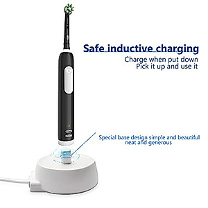 Replacement Charger Base for Braun Oral-B Electric Toothbrush Model 3757, Travel Power Charger Cord Supply for Portable Oral-B Waterproof IPX7 Environmental ABS