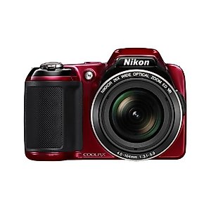 Nikon COOLPIX L810 16.1 MP Digital Camera with 26x Zoom NIKKOR ED Glass Lens and 3-inch LCD (Red) (OLD MODEL)