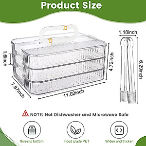 mwellewm Deli Meat Container for Fridge Cold Cut Storage Organizer for Refrigerator Lunch Meat Cheese Bacon Airtight Keeper with Lid Handle