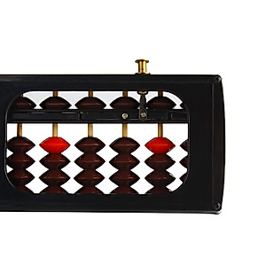 Larcele Bead Arithmetic Counting Abacus with Reset Button School Supplies for Children,13 Column SP-02 (Black 2)
