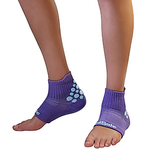 KidSole RX Gel Sports Sock for Kids with heel sensitivity from Severs Disease, Plantar Fasciitis (Toddler 11-2, Purple)