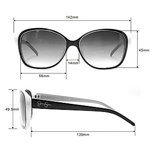 Jessica Simpson Womens J5012 Retro Cat Eye Sunglasses With Uv400 Protection. Glam Gifts For Her, 56 Mm, Animal & Blue, 56 Mm US