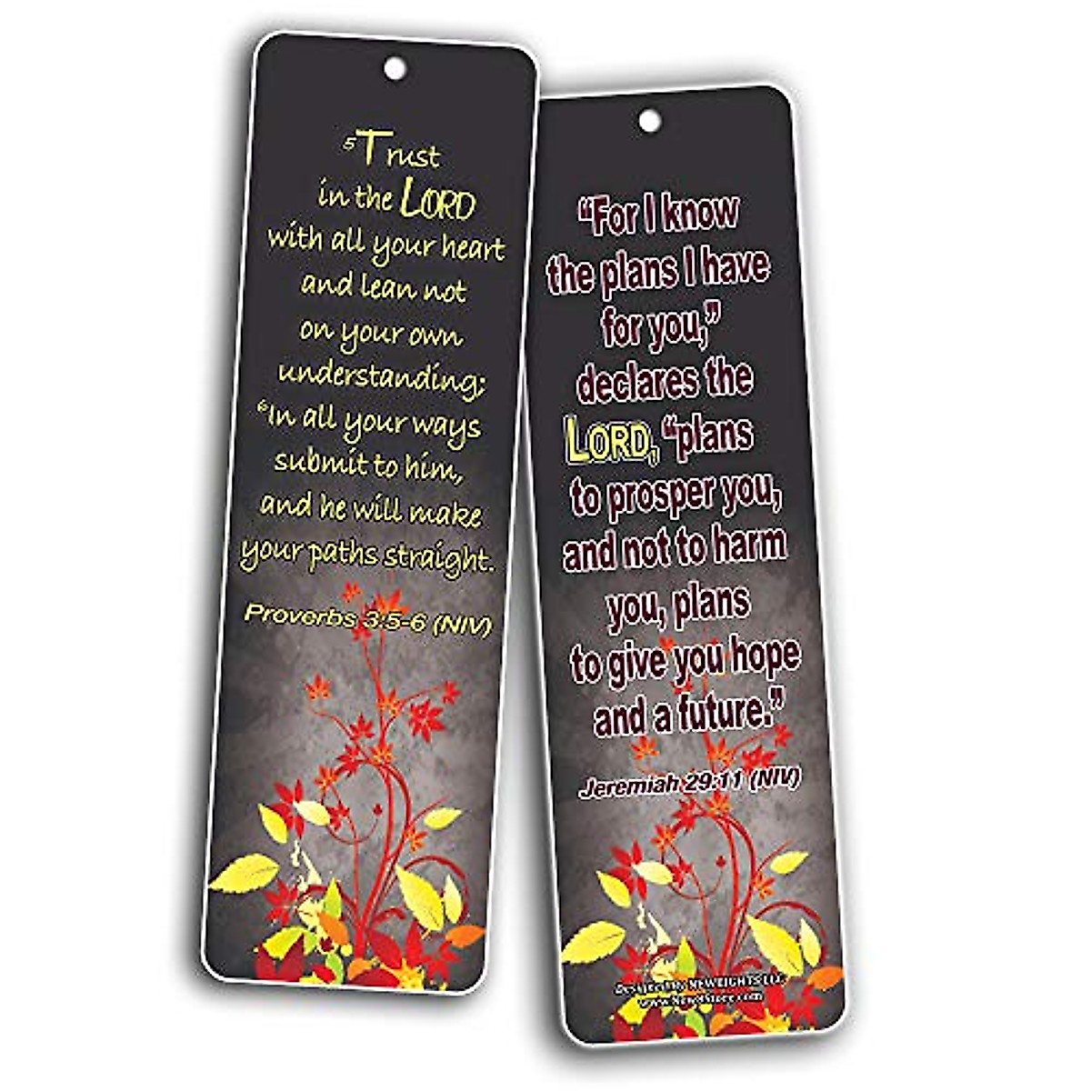 Floral Theme Memory Bible Verses Bookmarks (30-Pack)