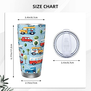 AYCZN Rescue Vehicles Cartoon 20 OZ Tumbler Stainless Steel Travel Coffee Mug, Cute Insulated Water Bottle with Lid Leakproof Thermal Cup