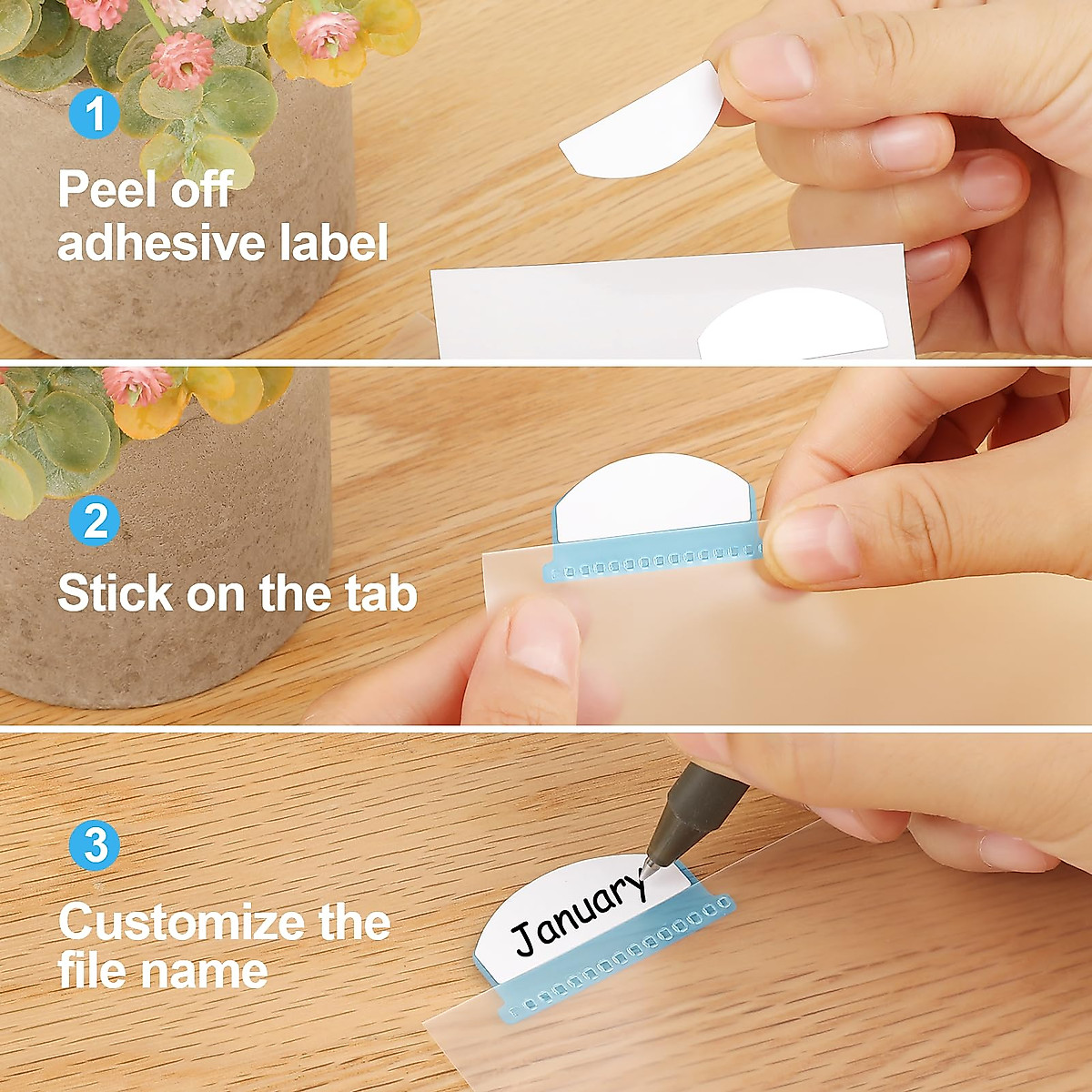 KTRIO 8 Tab Binder Dividers with Pockets for 3 Ring Binder, Insertable Index Page Divider Multicolor Tabs, Clear Plastic Sheet Protectors Paper Organizer, 2 Sets