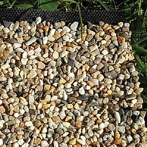 PondH2o Natural Stone Liner, Decorative Water Garden Koi Fish Pond Lining Real Gravel 1.3 Feet x 6.6 Feet (0.4m x 2m), Backyard Pond Liner Border