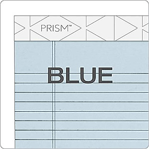 TOPS Prism Plus 100% Recycled Legal Pad, 5 x 8 Inches, Perforated, Blue, Narrow Rule, 50 Sheets per Pad, 12 Pads per Pack (63020)
