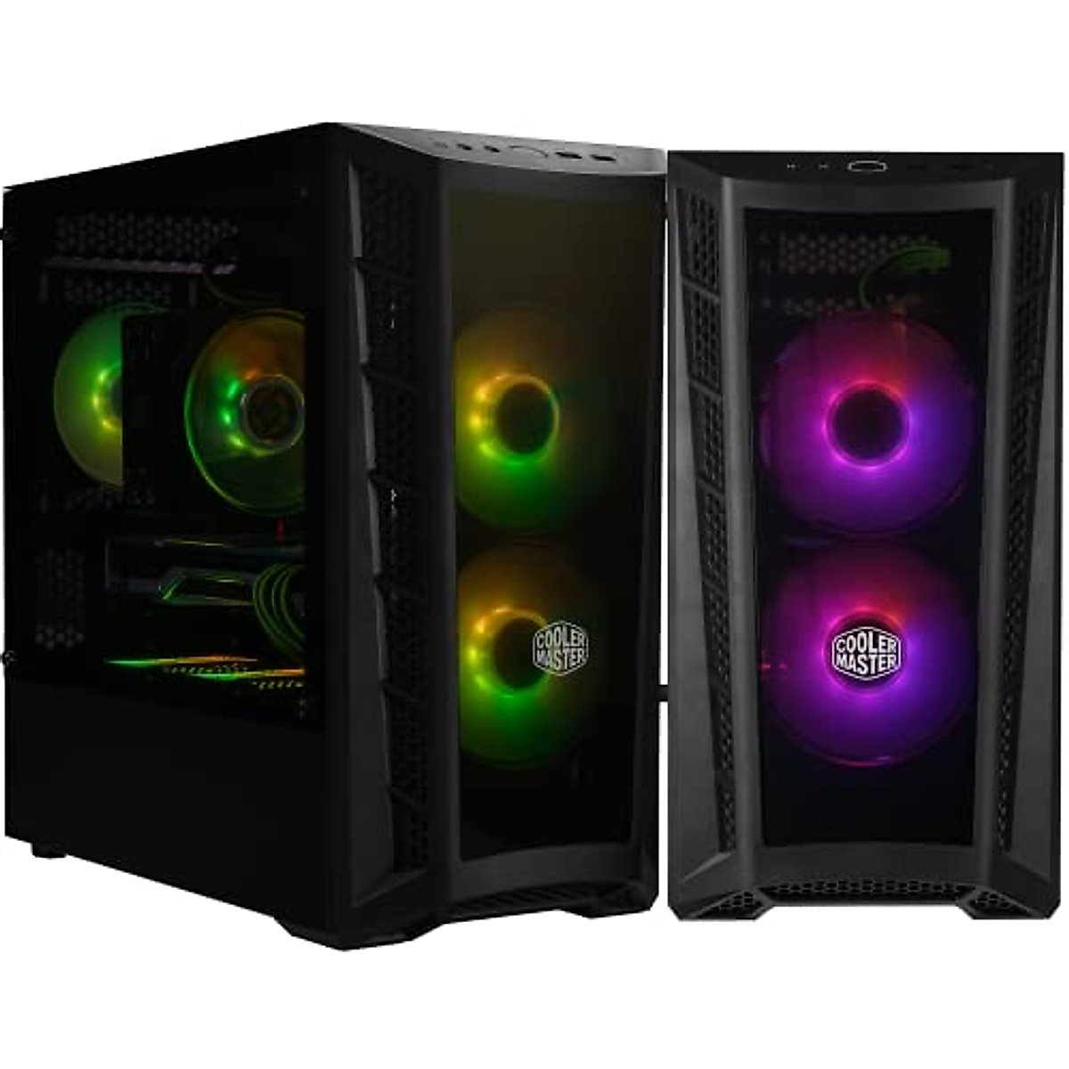 Cooler Master MasterBox MB320L ARGB Micro-ATX with Dual ARGB Fans, DarkMirror Front Panel, Mesh Front Intake Vents, Tempered Glass Side Panel & ARGB Lighting System