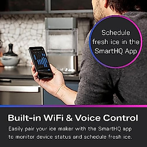 GE Profile Opal 2.0, Chewable Crunchable Countertop Nugget Ice Maker, Scoop included, 38 lbs in 24 hours, Pellet Ice Machine with WiFi & Smart Connected, Stainless Steel